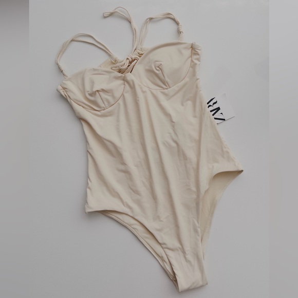 Zara | Swim | Zara Cream Onepiece | Poshmark